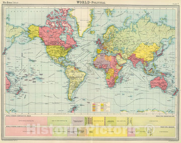 Historic Map : 1922 World - political. - Vintage Wall Art – Historic ...