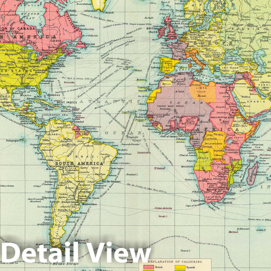 Historic Map : 1922 World - political. - Vintage Wall Art – Historic ...