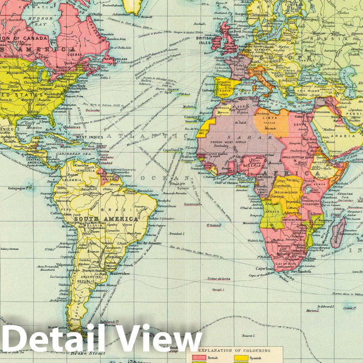 Historic Map : 1922 World - political. - Vintage Wall Art – Historic ...