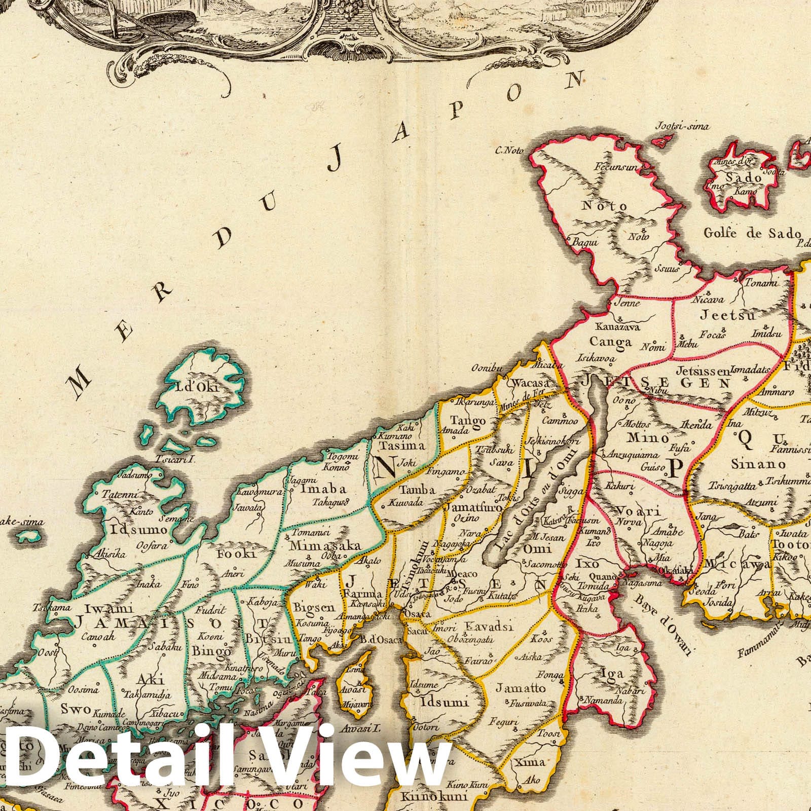 Historic Map : Japan; Korea, 1750 L'Empire du Japon. , Vintage Wall Ar ...