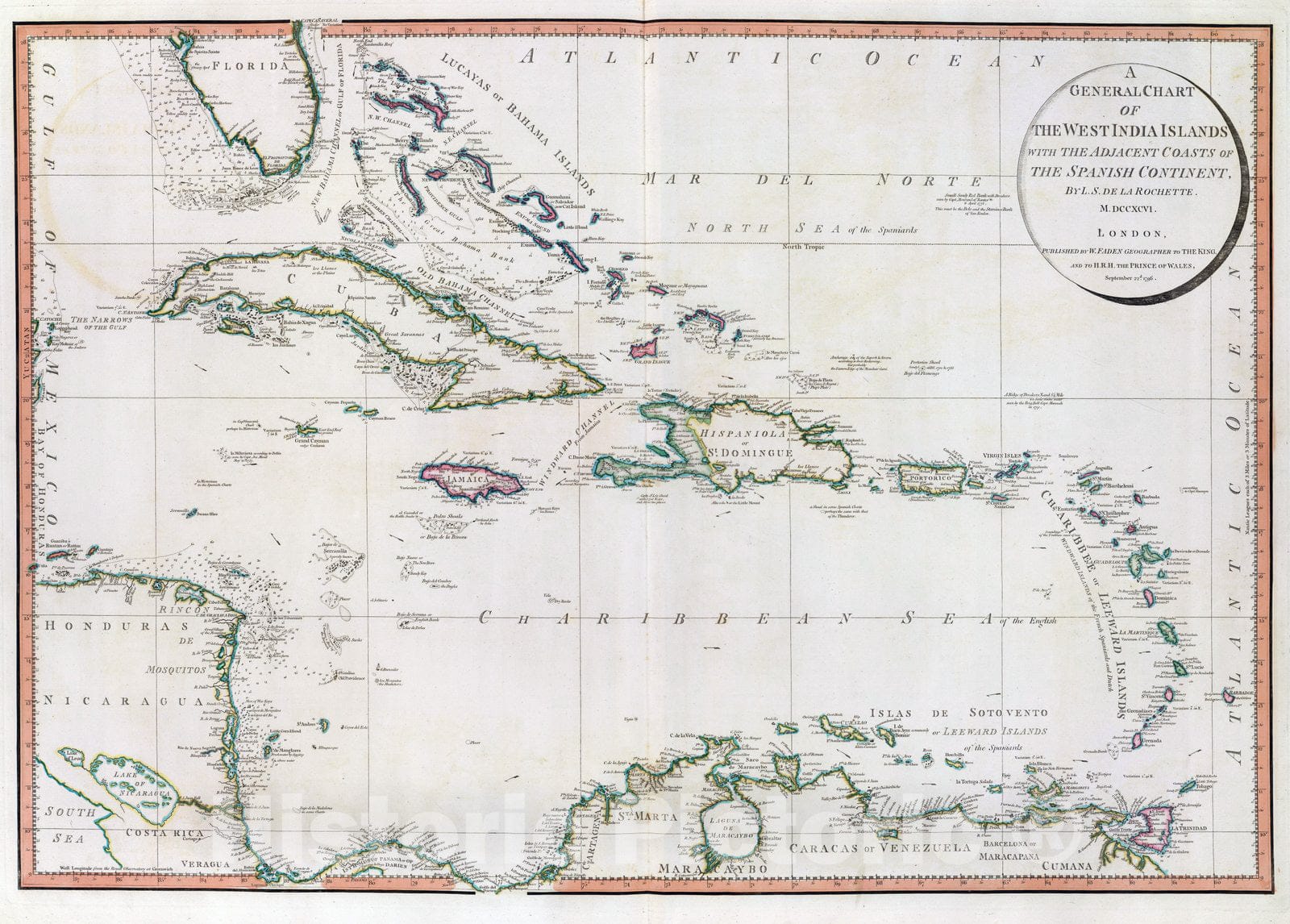 Historic Map : 1796 West India Islands. - Vintage Wall Art – Historic ...