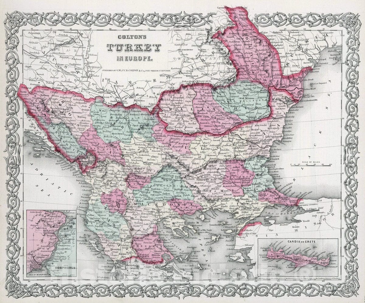 Historic Map : 1869 Turkey in Europe. - Vintage Wall Art – Historic ...