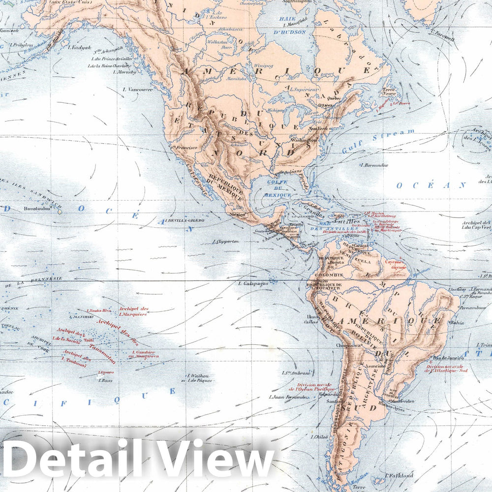 Historic Map : 1882 Planisphere. - Vintage Wall Art – Historic Pictoric