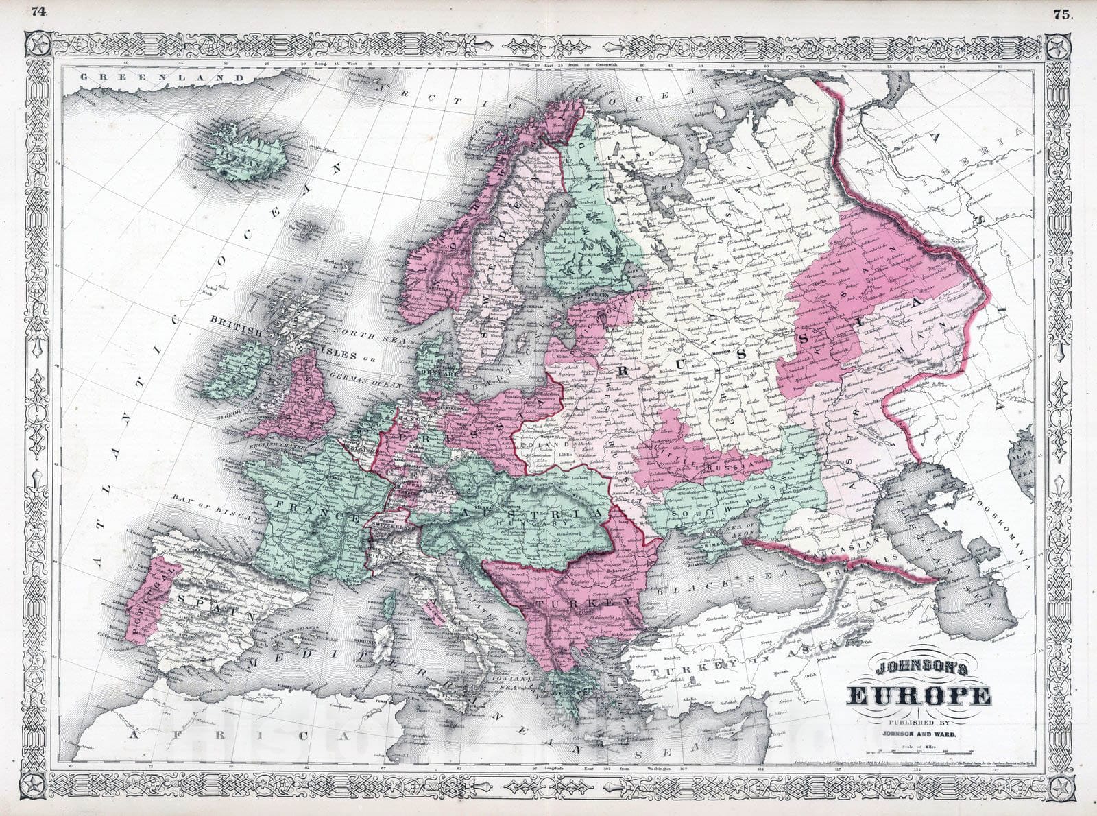 Historic Map : 1864 Europe v1 - Vintage Wall Art – Historic Pictoric
