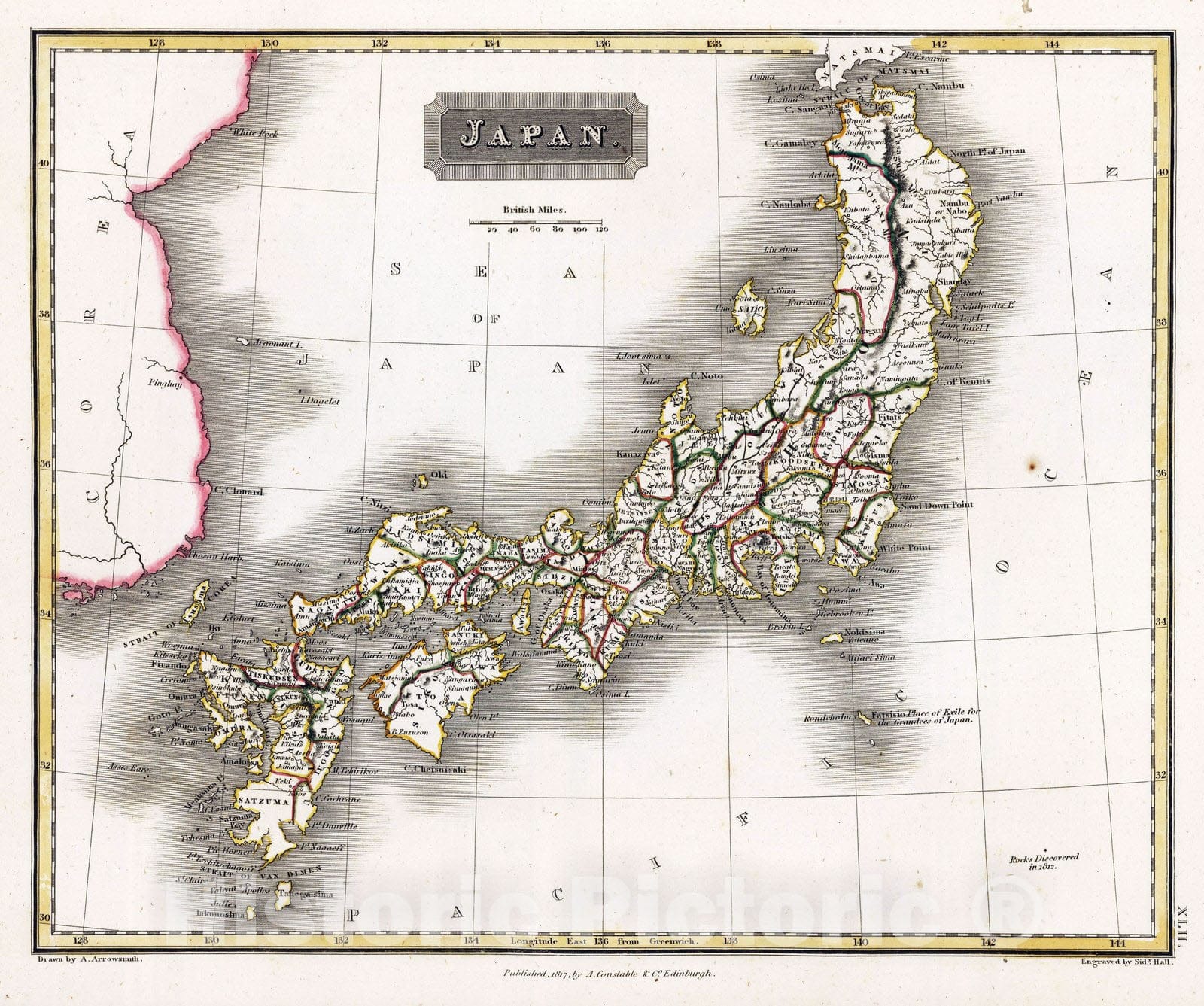 Historic Map : 1817 Japan - Vintage Wall Art – Historic Pictoric