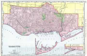Historic Map : National Atlas - 1903 Toronto. - Vintage Wall Art ...