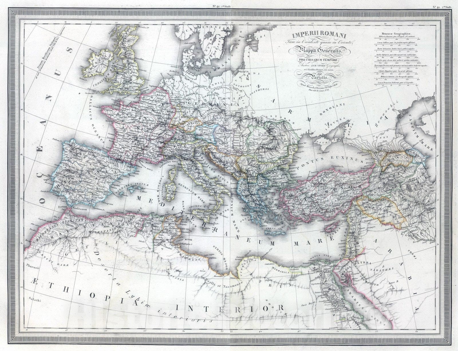 Historic Map : Mediterranean 1826 Composite: Imperii Romani. , Vintage ...