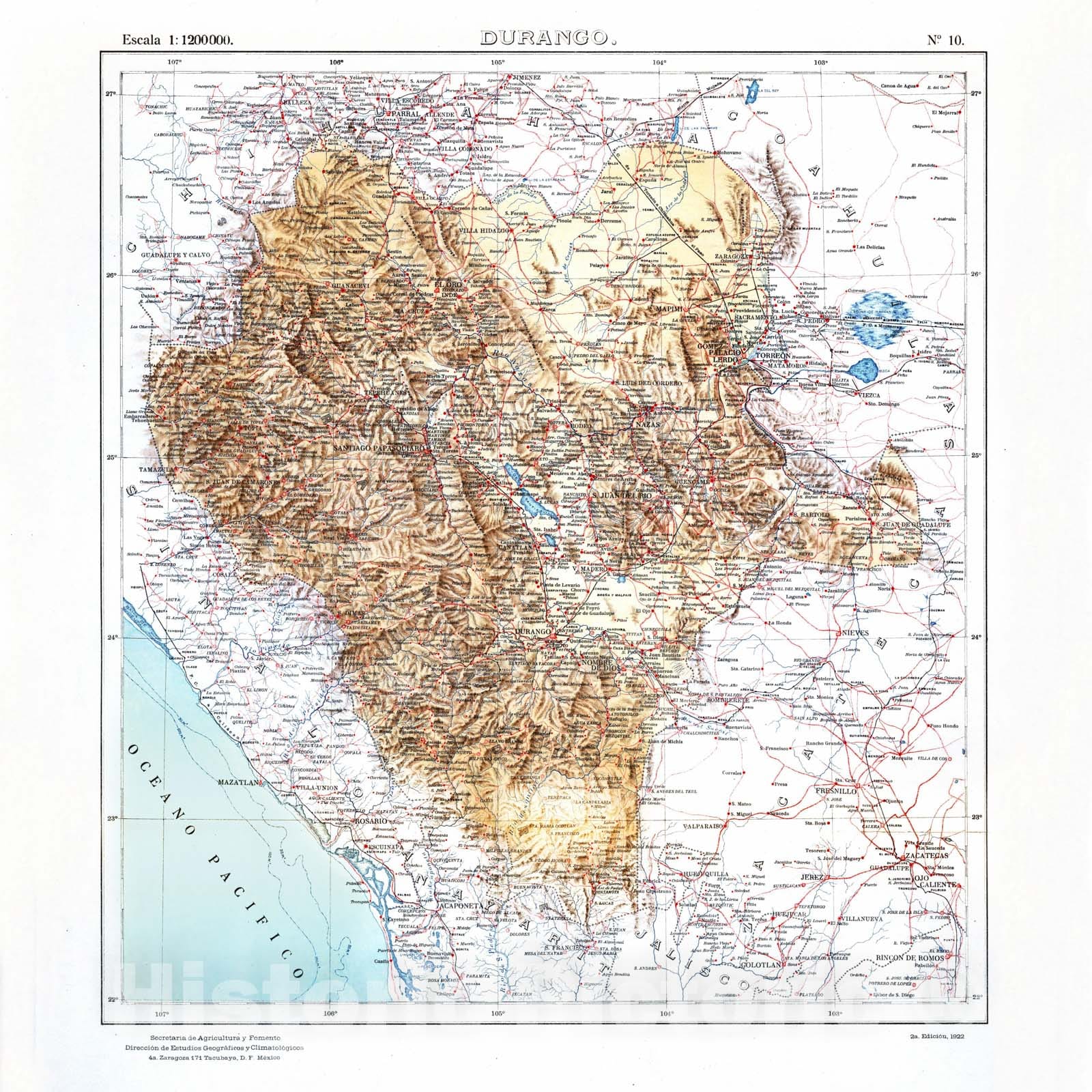 Durango Mexico Map