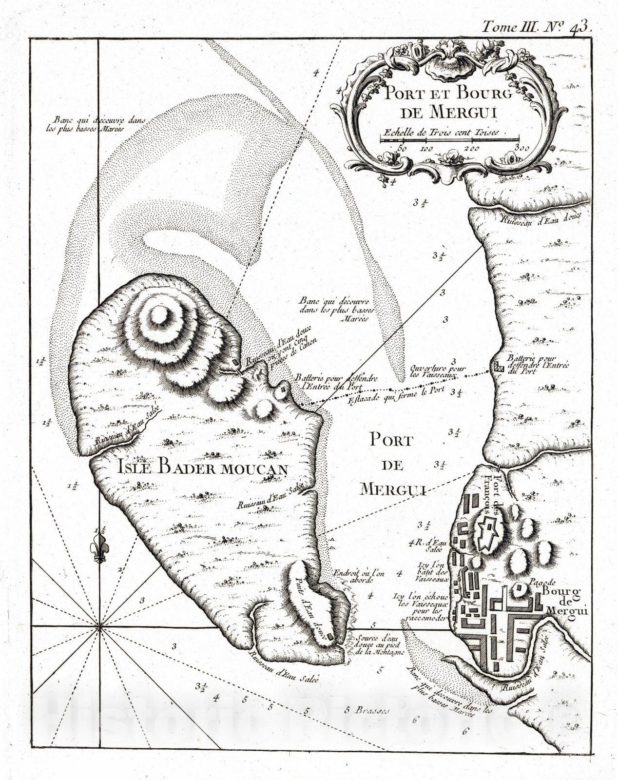 Historic Map : Burma, 1764 Port et bourg de Mergui , Vintage Wall Art ...