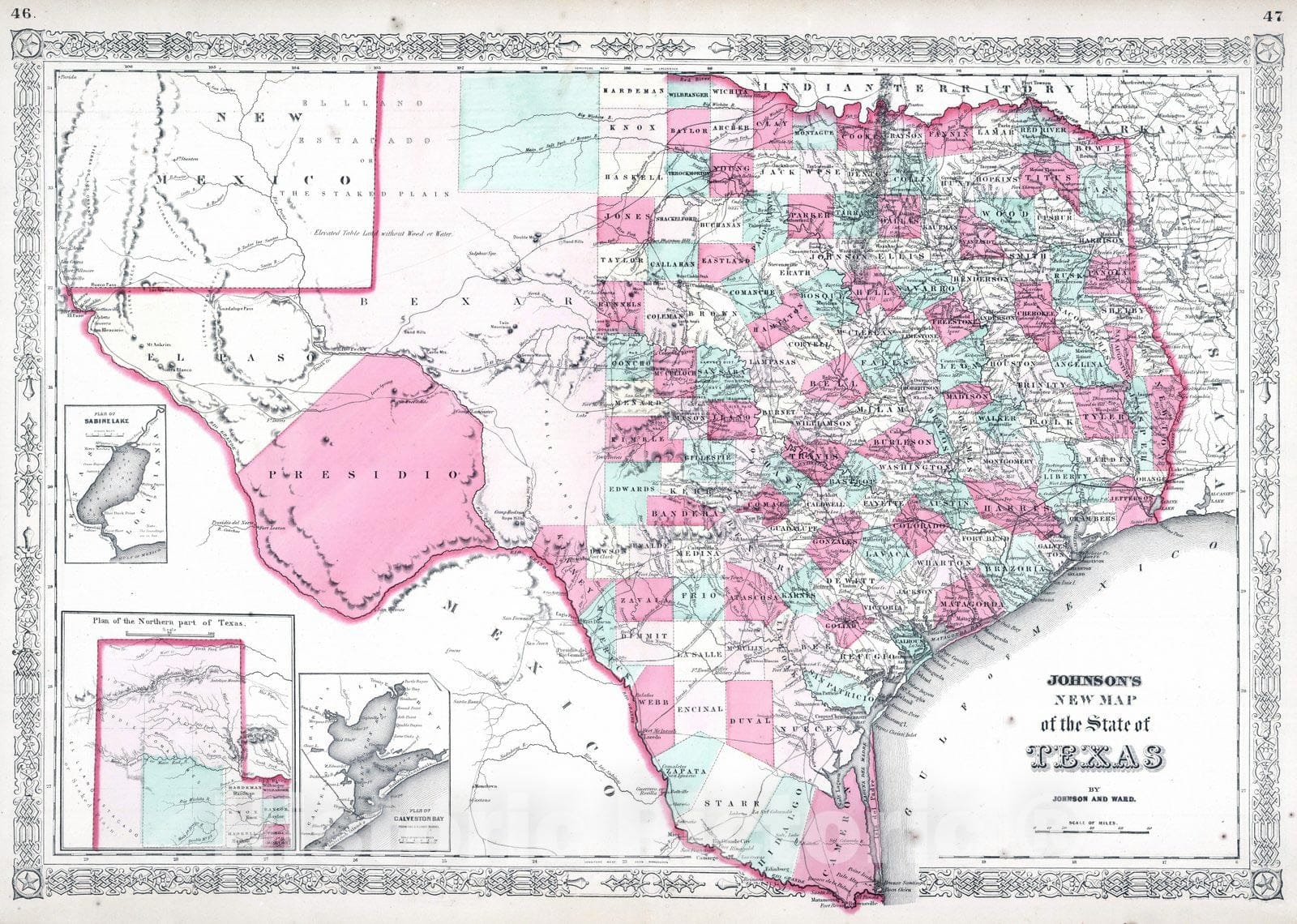 Historic Map : 1865 Texas. v2 - Vintage Wall Art – Historic Pictoric