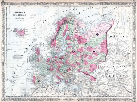 Historic Map : 1864 Europe v2 - Vintage Wall Art – Historic Pictoric