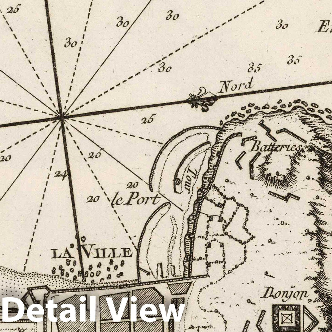 Historic Wall Map : Spain, , Europe 1764 Plan de St. Sepastien , Vinta ...