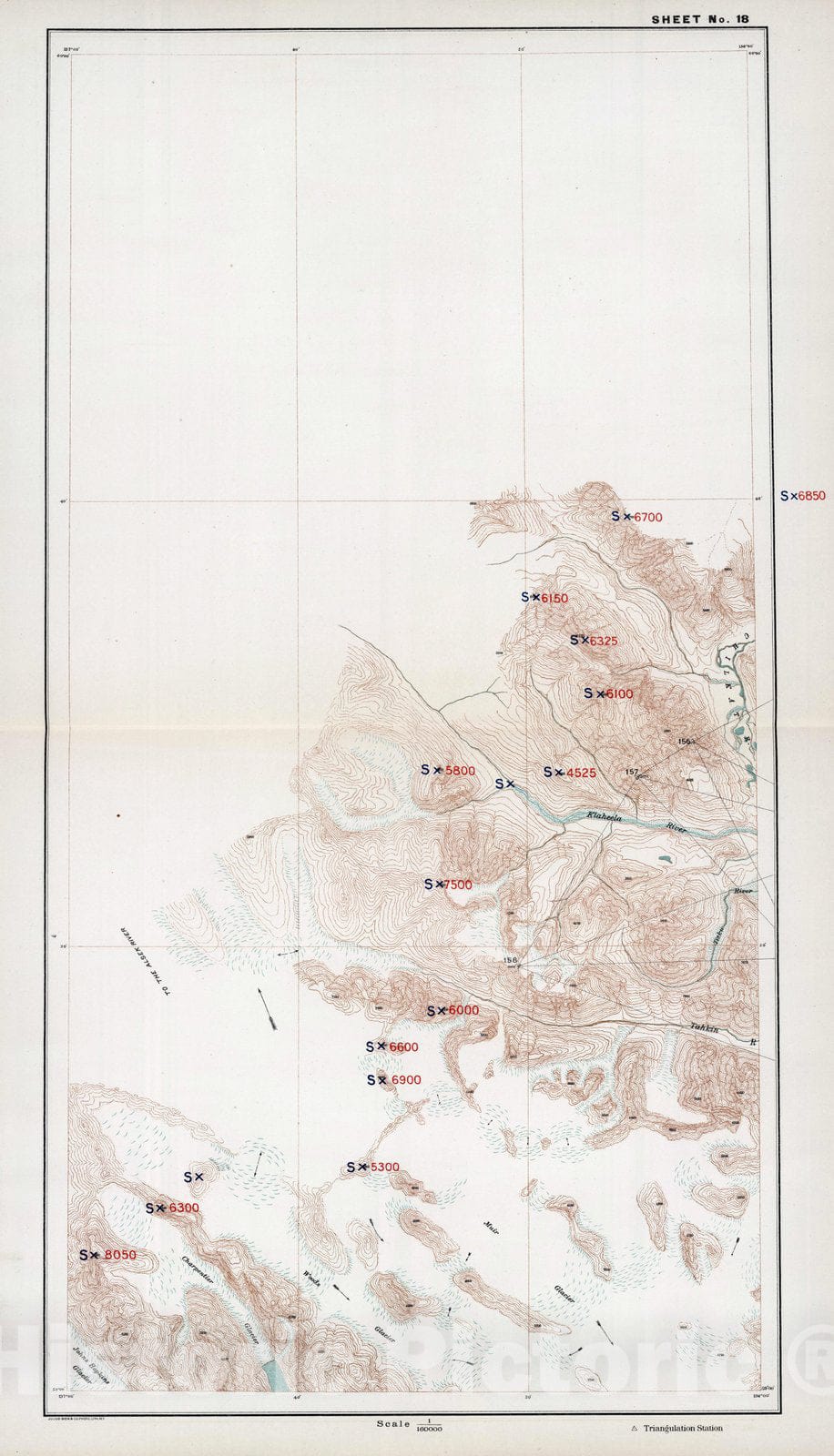 Historic Map - Atlas - 1904 Sheet No. 18. (Chilkat River, Klaheela Riv ...