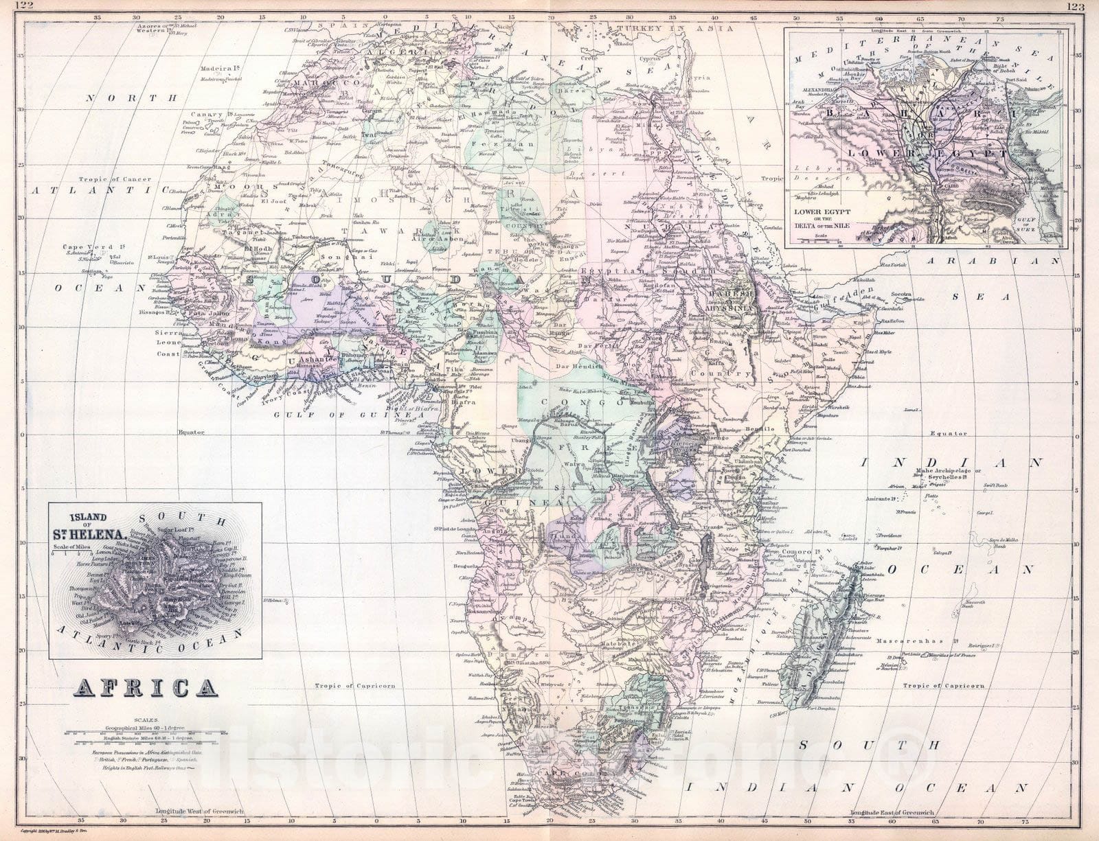 Historic Map : 1886 Africa. v3 - Vintage Wall Art – Historic Pictoric