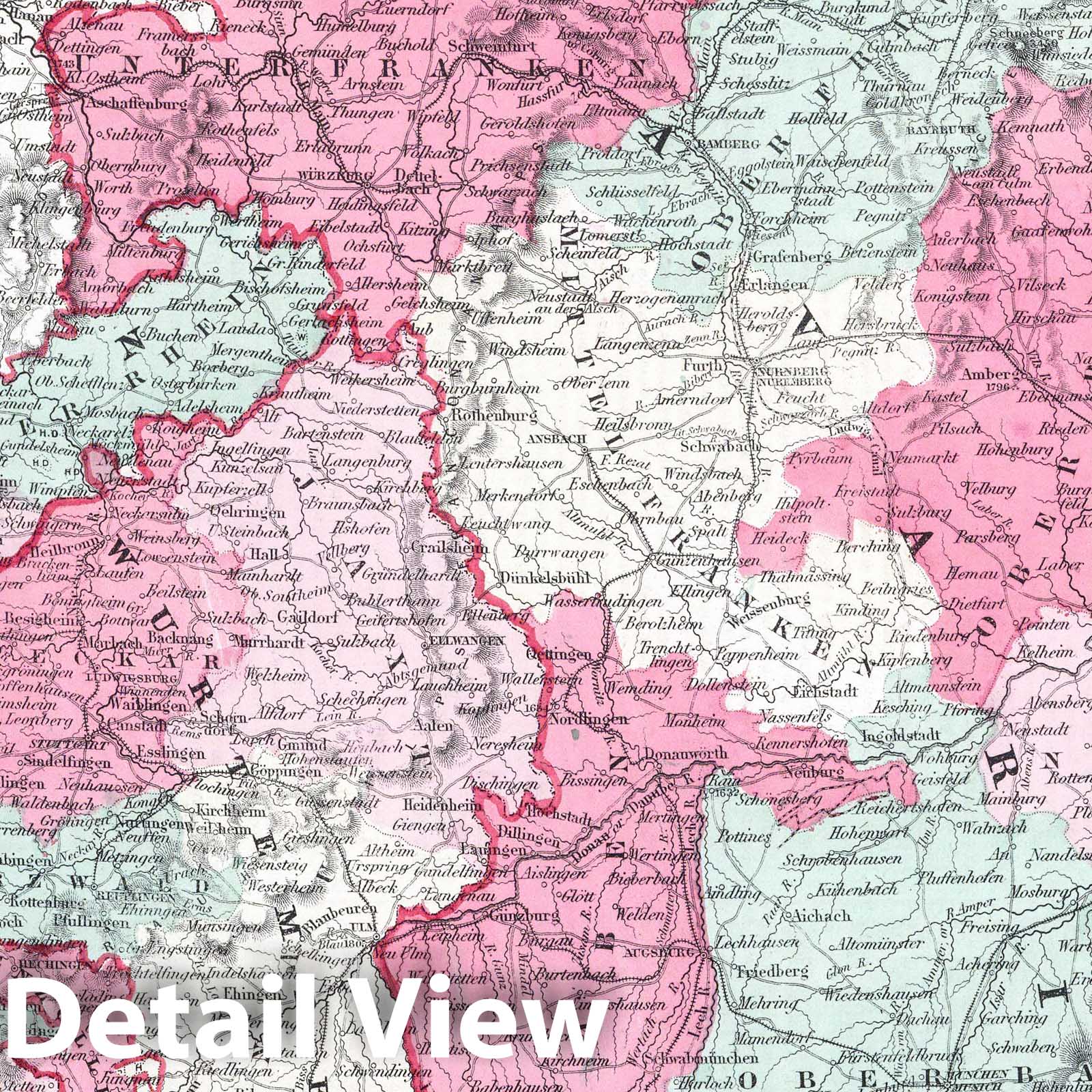 Historic Wall Map : 1865 Germany. v3 - Vintage Wall Art – Historic Pictoric