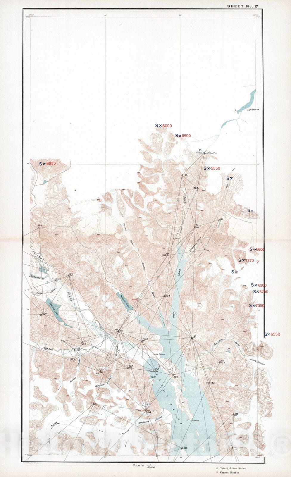 Historic Map : Atlas - 1904 Sheet No. 17. (Chilkat Inlet, Taiya Inlet ...