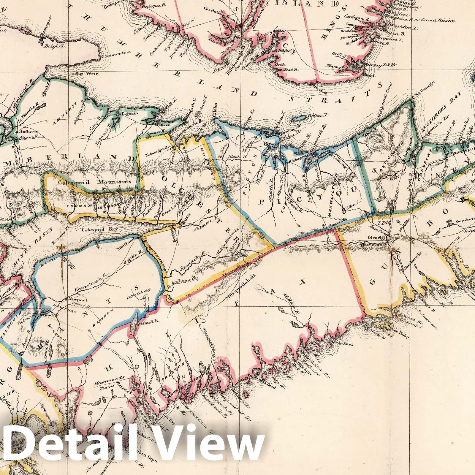 Historic Map : 1847 Nova Scotia, and Prince Edward's Island - Vintage ...