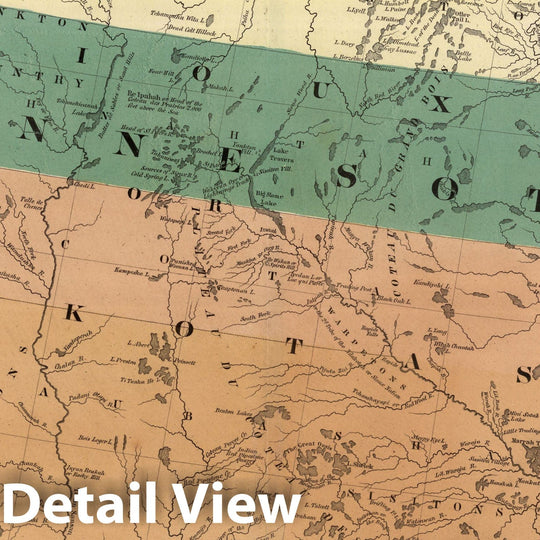 Historic Wall Map : National Atlas - 1852 Minnesota, Wisconsin, North ...