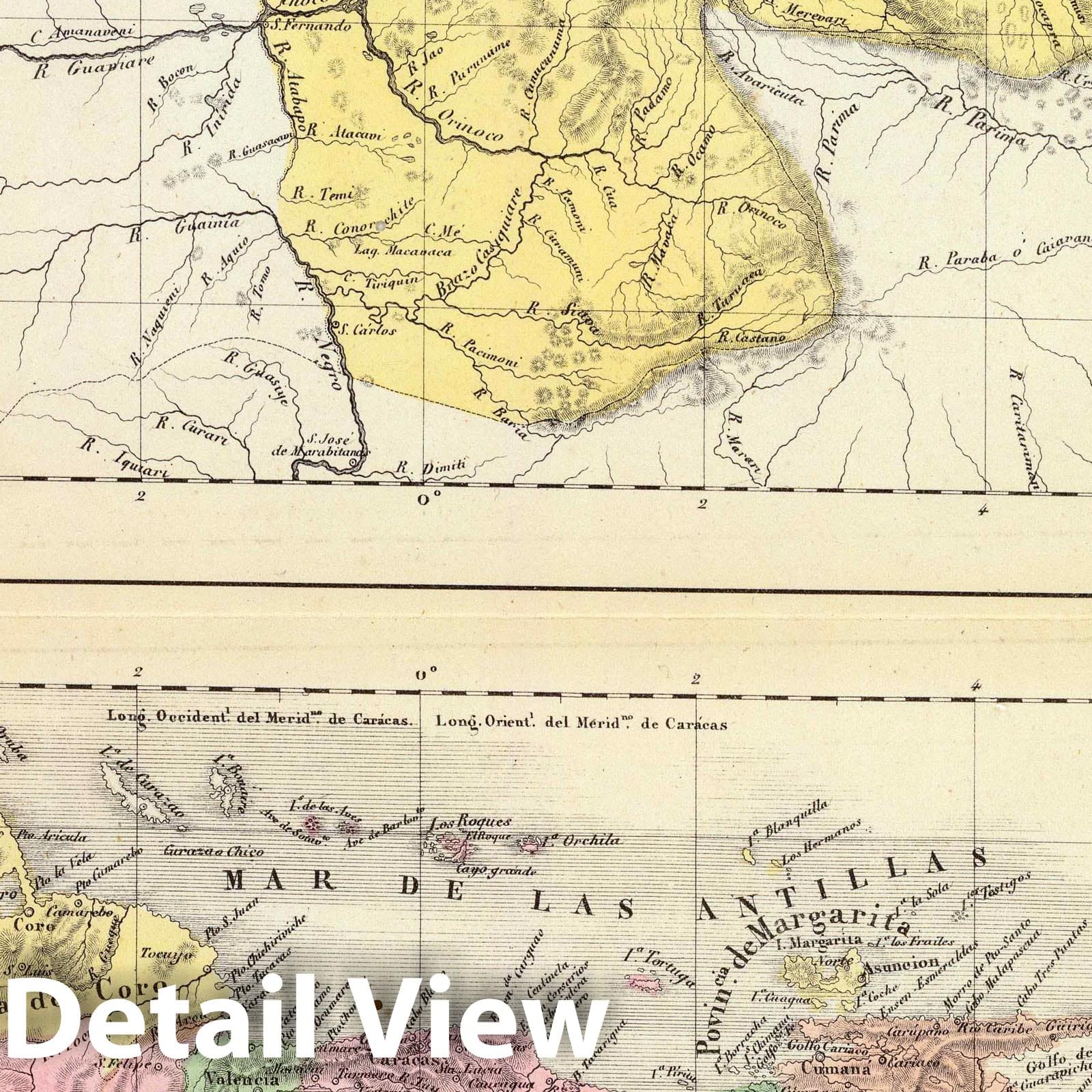 Historic Map : Venezuela, , South America; West Indies Mapa politico d ...