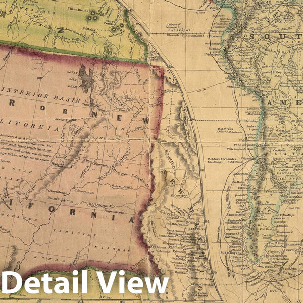 Historic Map - Broadside - 1849 Map of The Gold Regions of California ...