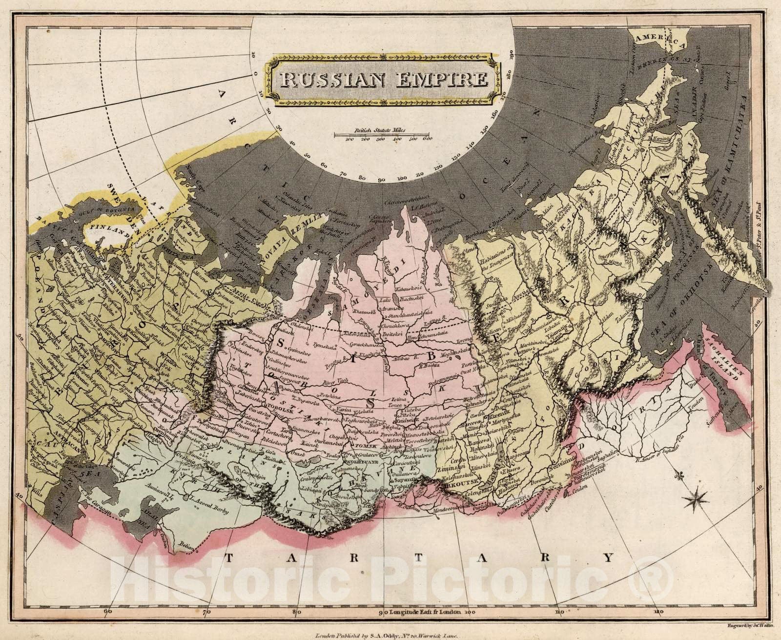 Russian Empire Map 1800
