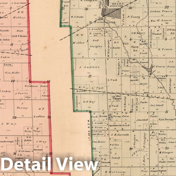 Historic Map : 1874 Union and Noble Townships, Laporte County, Indiana ...