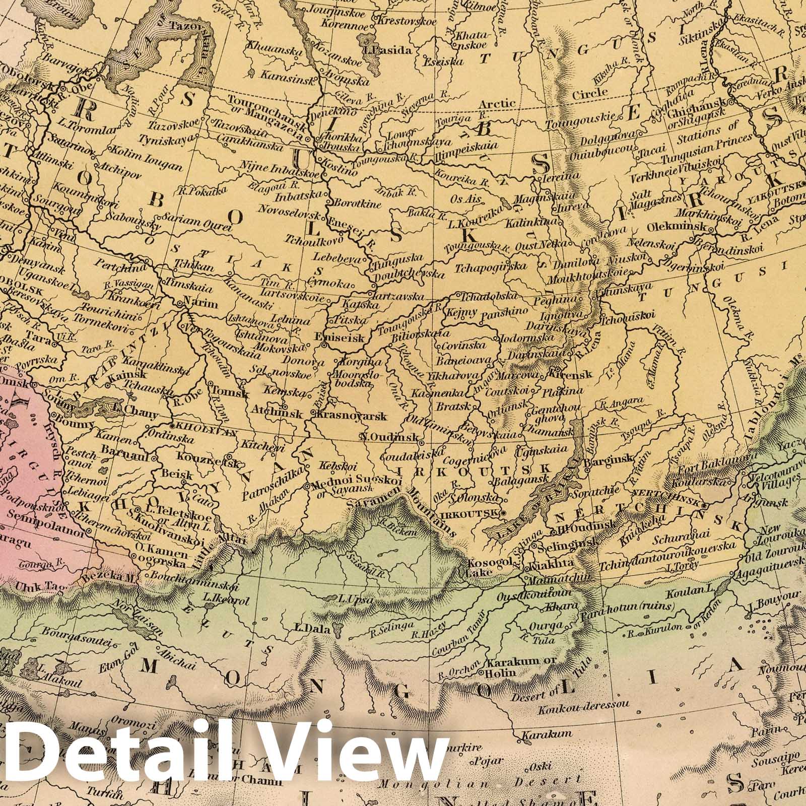 Historic Map : 1853 Russia in Asia and Tartary - Vintage Wall Art ...