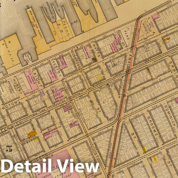Historic Map : City Atlas - 1879 3. Wards 5, 8. - Vintage Wall Art ...