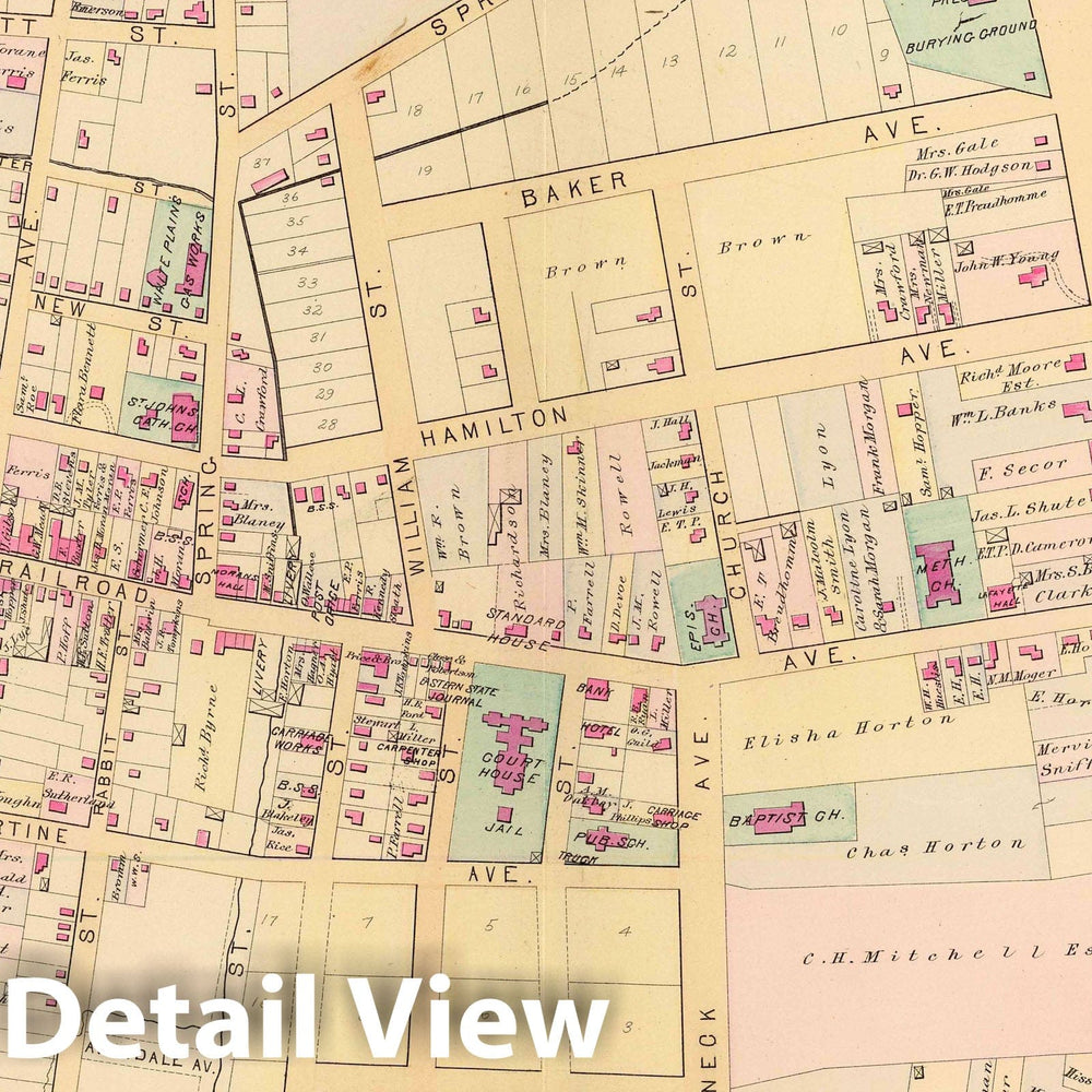 Historic Map : 1881 White Plains, New York v1 - Vintage Wall Art ...