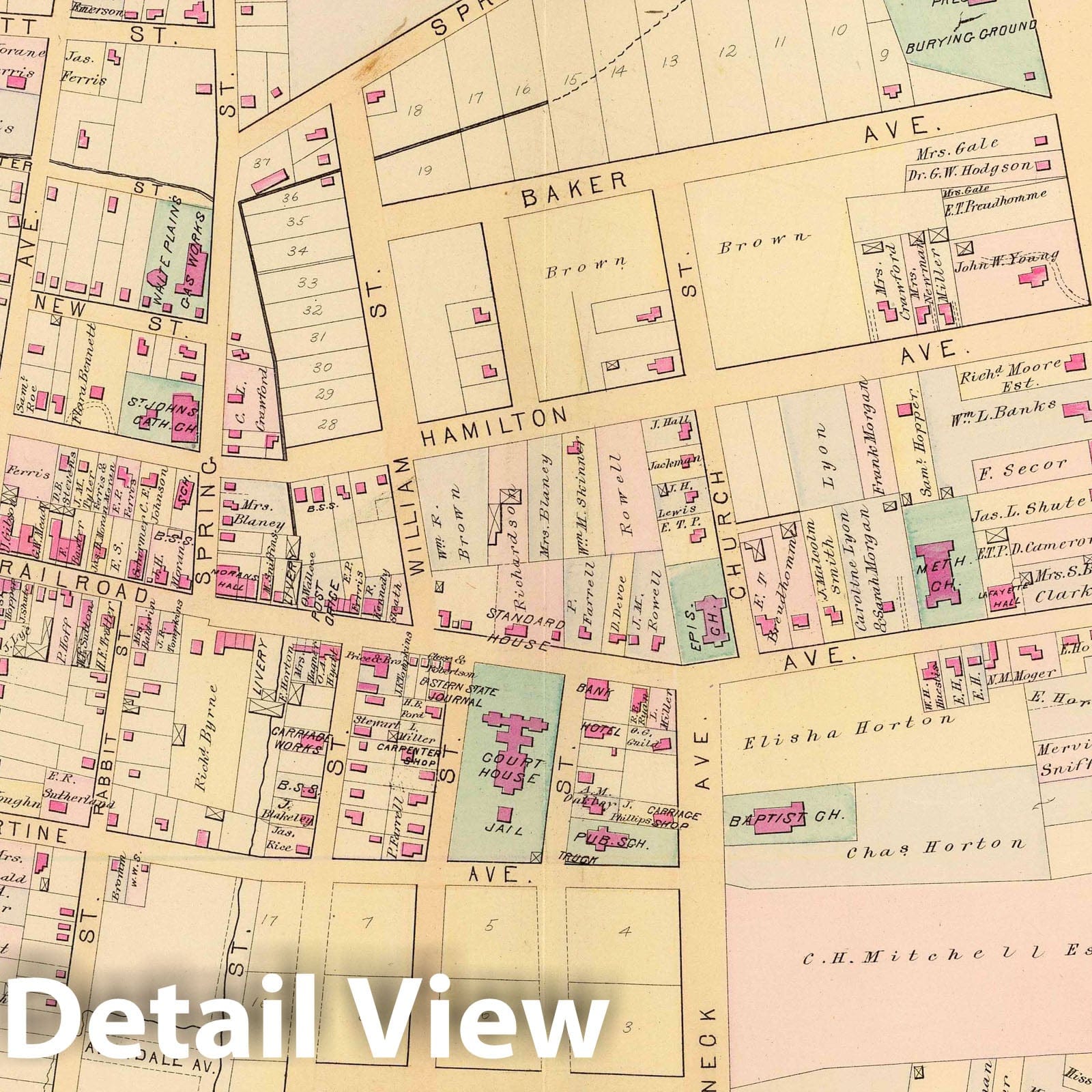 Historic Map : 1881 White Plains, New York v1 - Vintage Wall Art ...