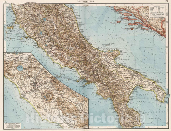 Historic Map : Italy, 1905 Mittelitalien , Vintage Wall Art – Historic ...