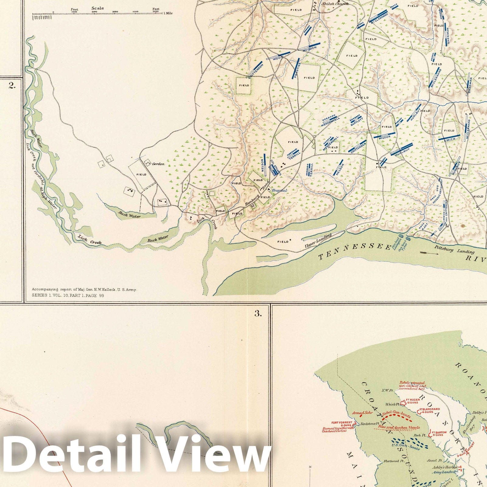 Historic Map : Military Atlas - 1895 Valverde, Shiloh, Ft. Craig, Roan ...