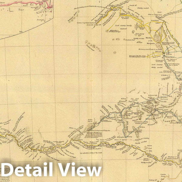 Historic Map : 1834 Australia. - Vintage Wall Art - Historic Pictoric