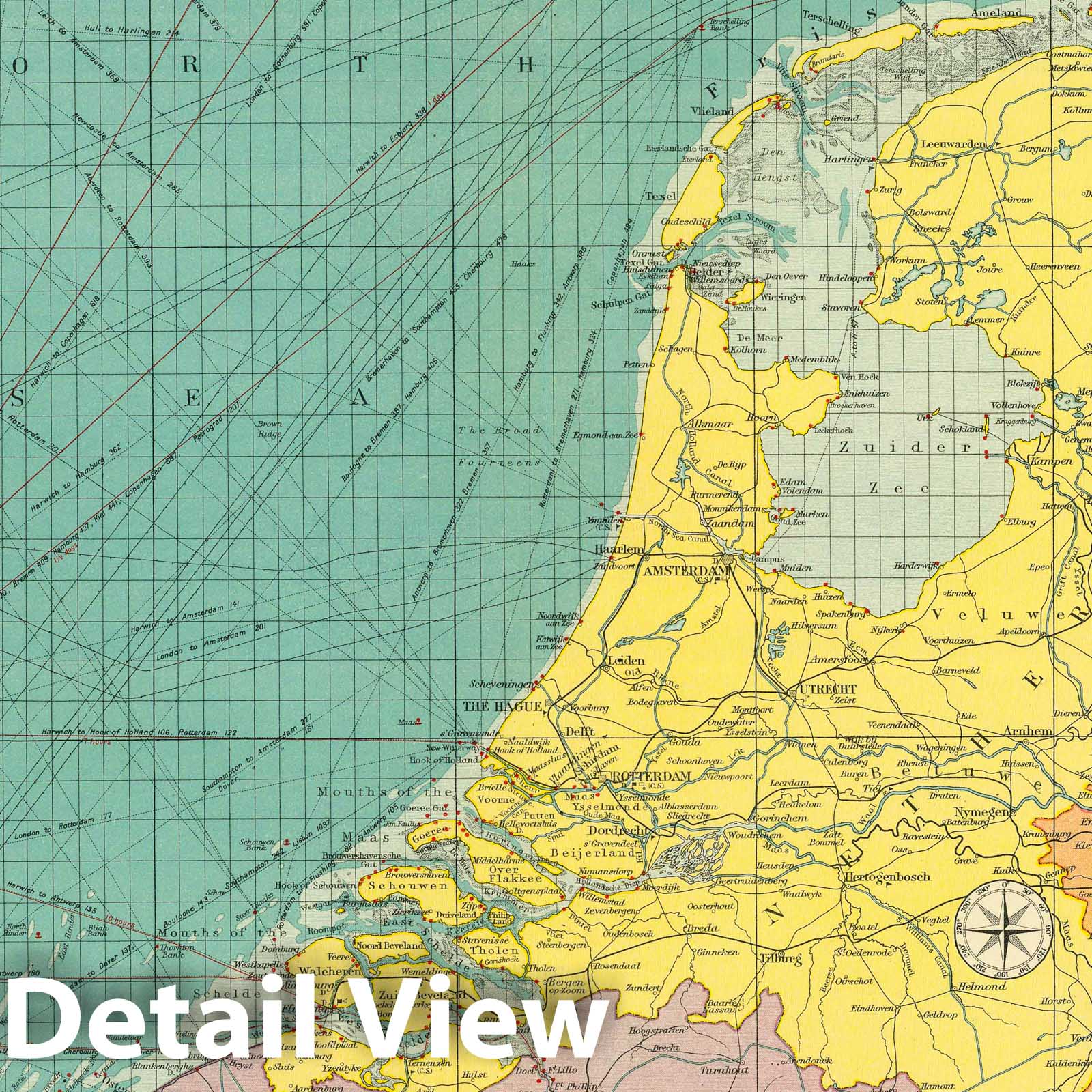 Historic Map : 1922 S. North Sea Ports. - Vintage Wall Art - Historic ...