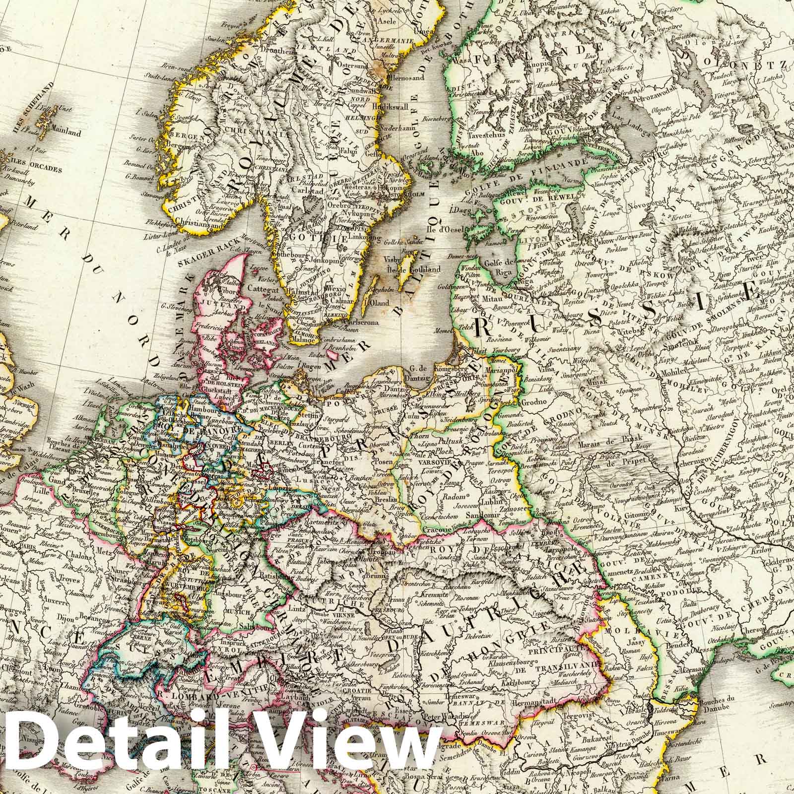 Historic Map : 1816 Europe. v1 - Vintage Wall Art - Historic Pictoric