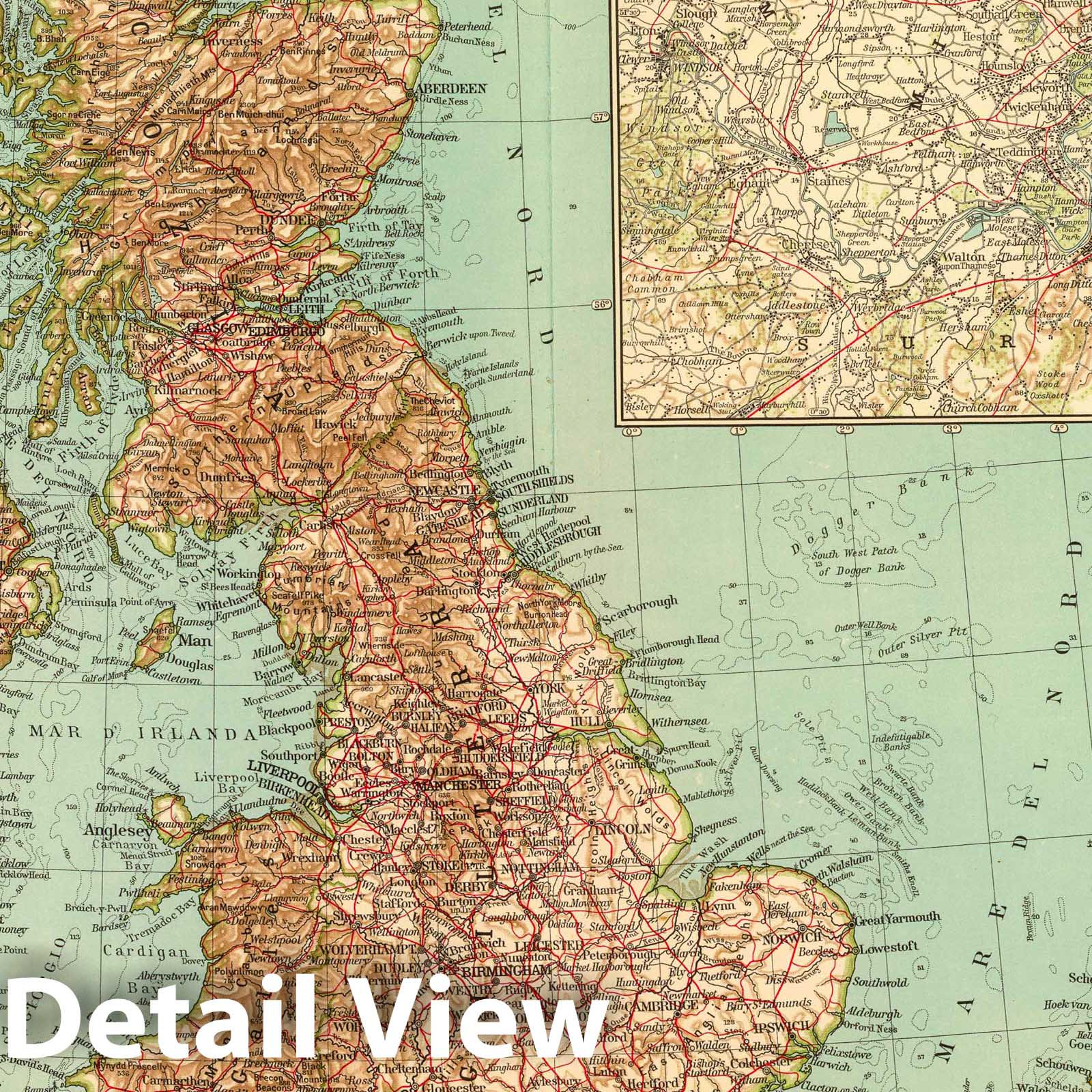Historic Map : England; Ireland, British Isles 1929 45-46. Gran Bretag ...