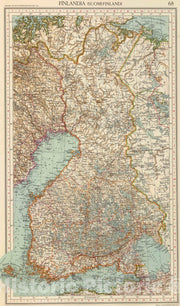 Historic Map : Finland, 1929 68. Finlandia. , Vintage Wall Art ...