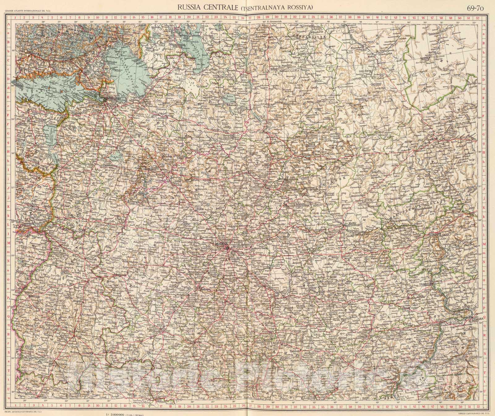 Historic Map : Belarus; Russia, 1929 69-70. Russia Centrale. , Vintage ...