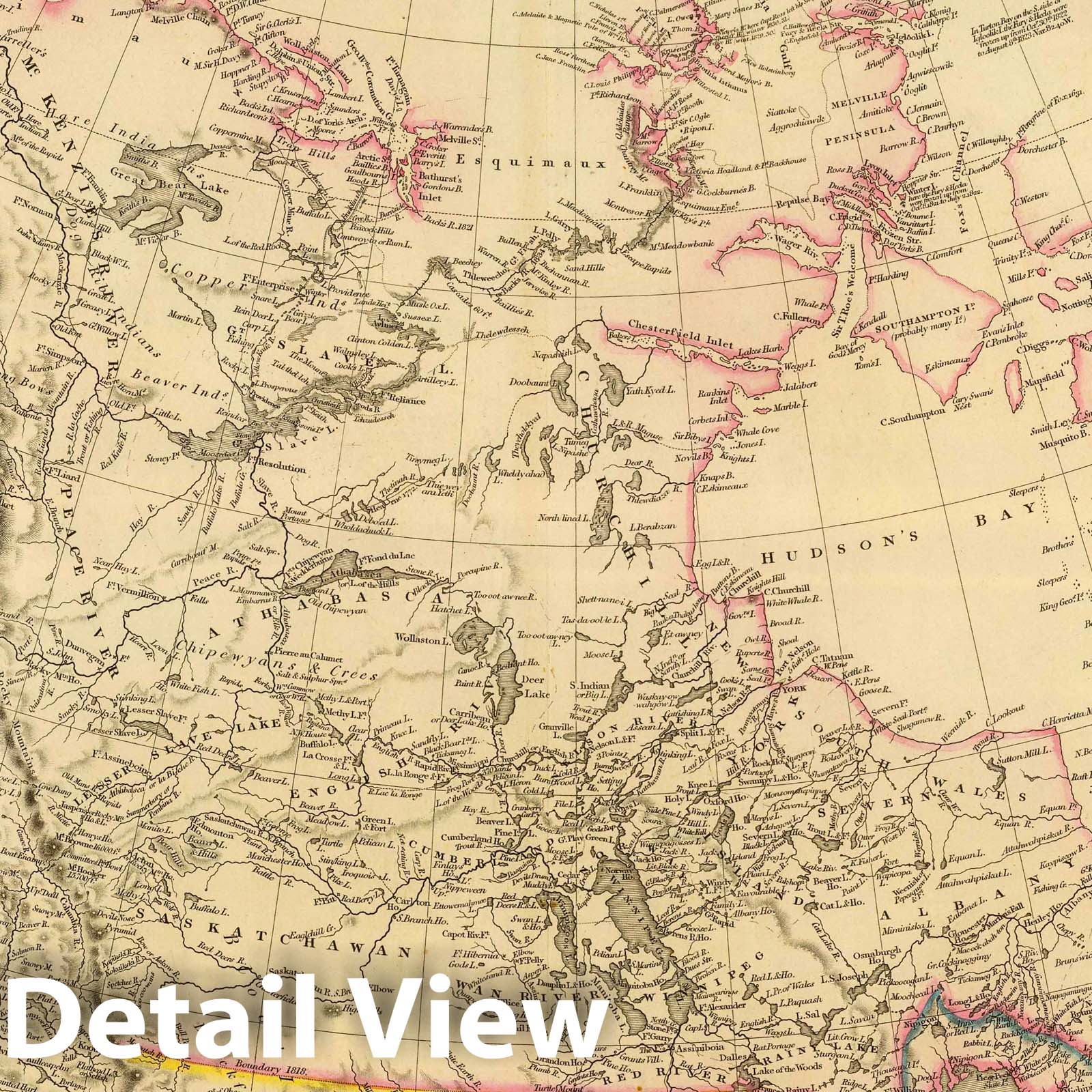 Historic Map : 1837 British North America. - Vintage Wall Art ...