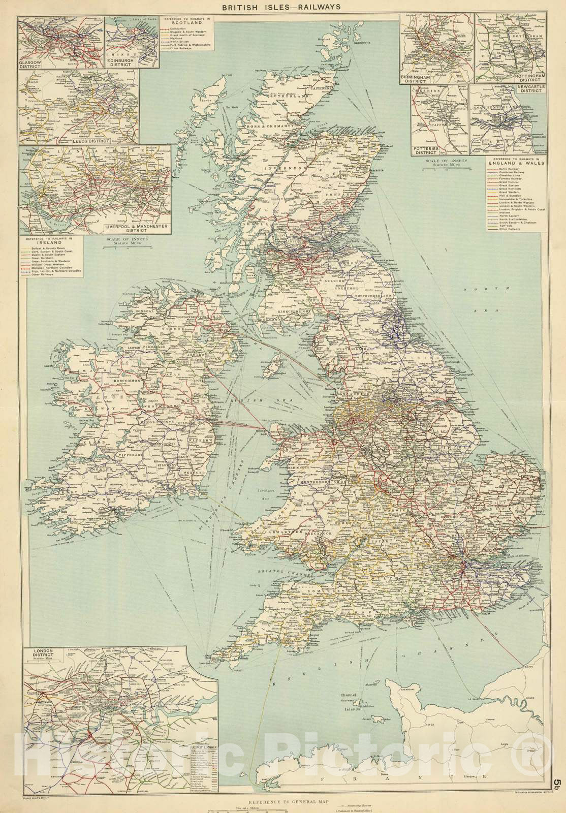 Historic Map : 1922 British Isles Railways. - Vintage Wall Art ...