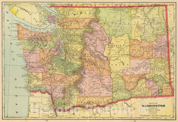 Historic Map : 1909 Washington. - Vintage Wall Art – Historic Pictoric