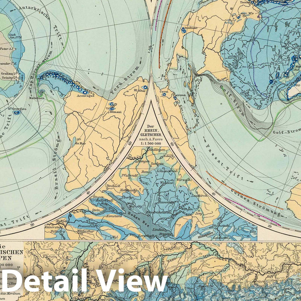 Historic Map : Canada; Germany, , Europe; World 1892 Eisverbreitung ...