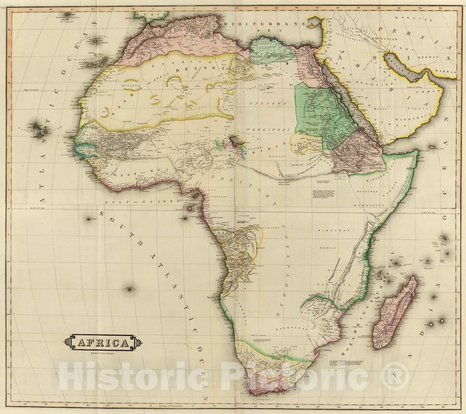 Historic Map : 1831 Composite: Africa. - Vintage Wall Art – Historic ...