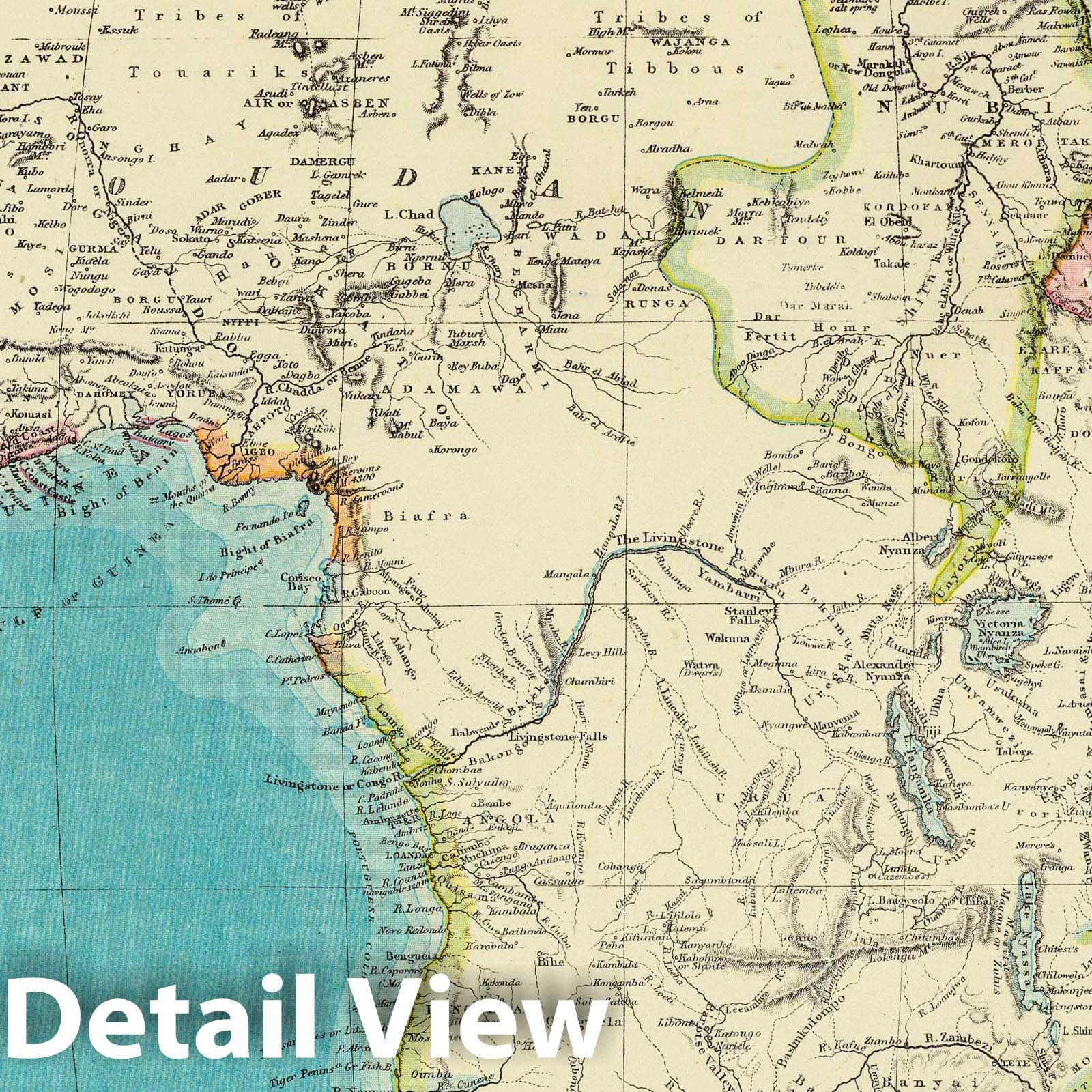 Historic Map : 1883 Africa : Vintage Wall Art - Historic Pictoric