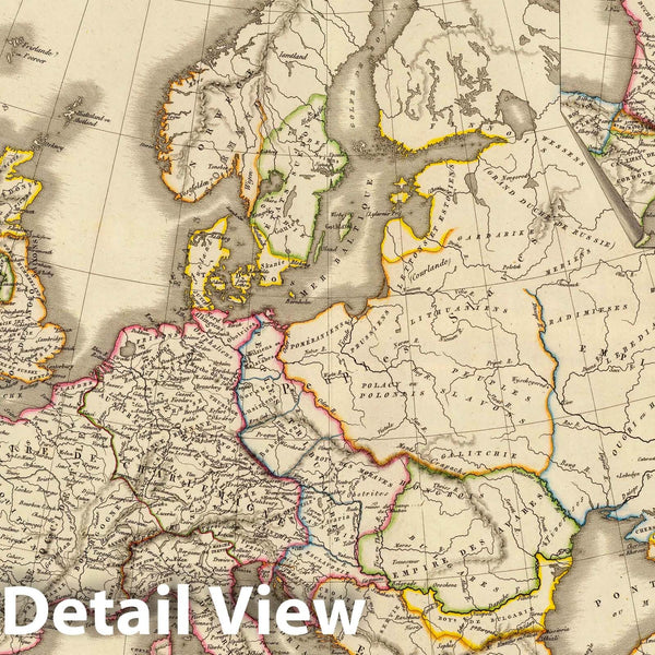 Historic Map : 1826 L'Europe Sous l'Empire de Charlemagne. v2 - Vintag ...