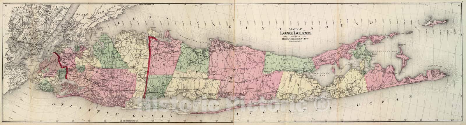 Historic Map : 1873 Long Island, Atlas - Vintage Wall Art – Historic ...