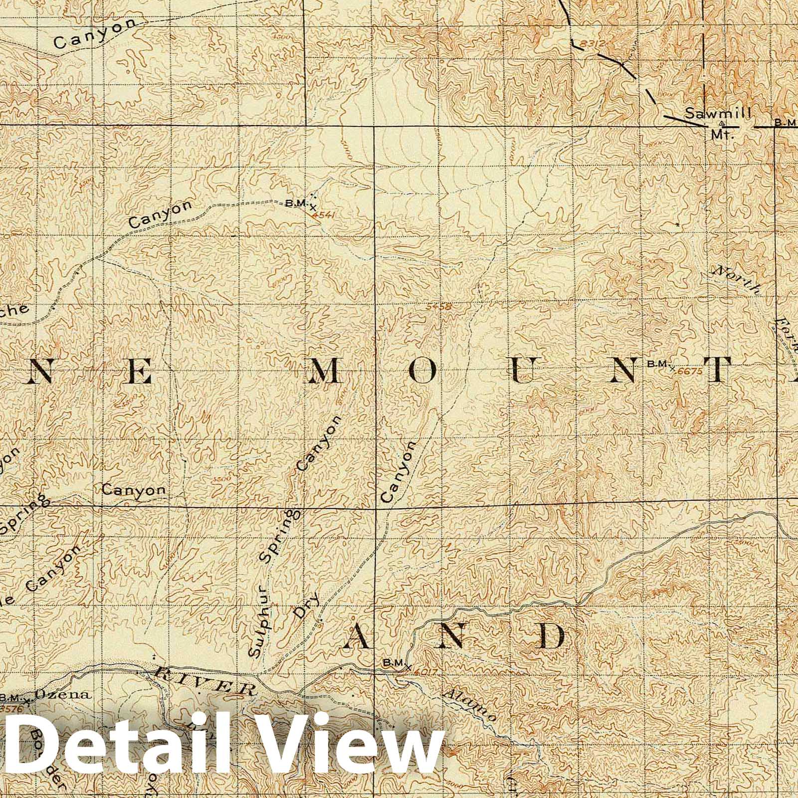 Historic Map : 1908 Mt. Pinos Quadrangle Showing San Andreas Rift. - V ...