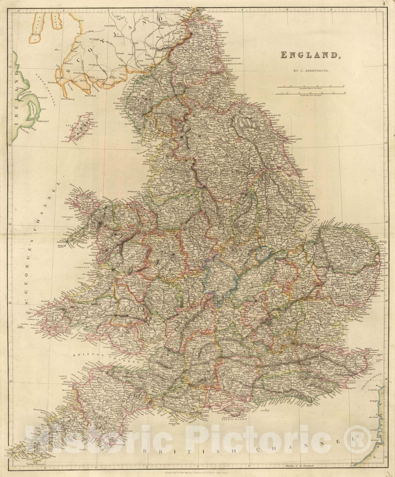 Historic Map : 1832 Europe. v2 - Vintage Wall Art - Historic Pictoric