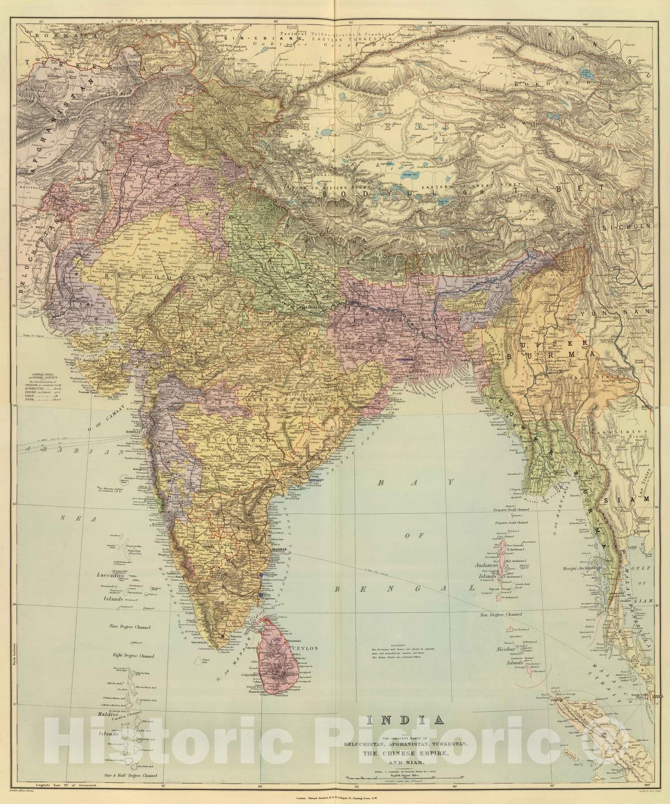 Historic Map : 1901 Composite: India. - Vintage Wall Art - Historic ...
