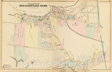 Historic Map : 1881 Rye, Cottage Park. - Vintage Wall Art – Historic ...